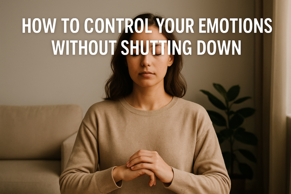 How to Control Your Emotions Without Shutting Down - Chummy and sage